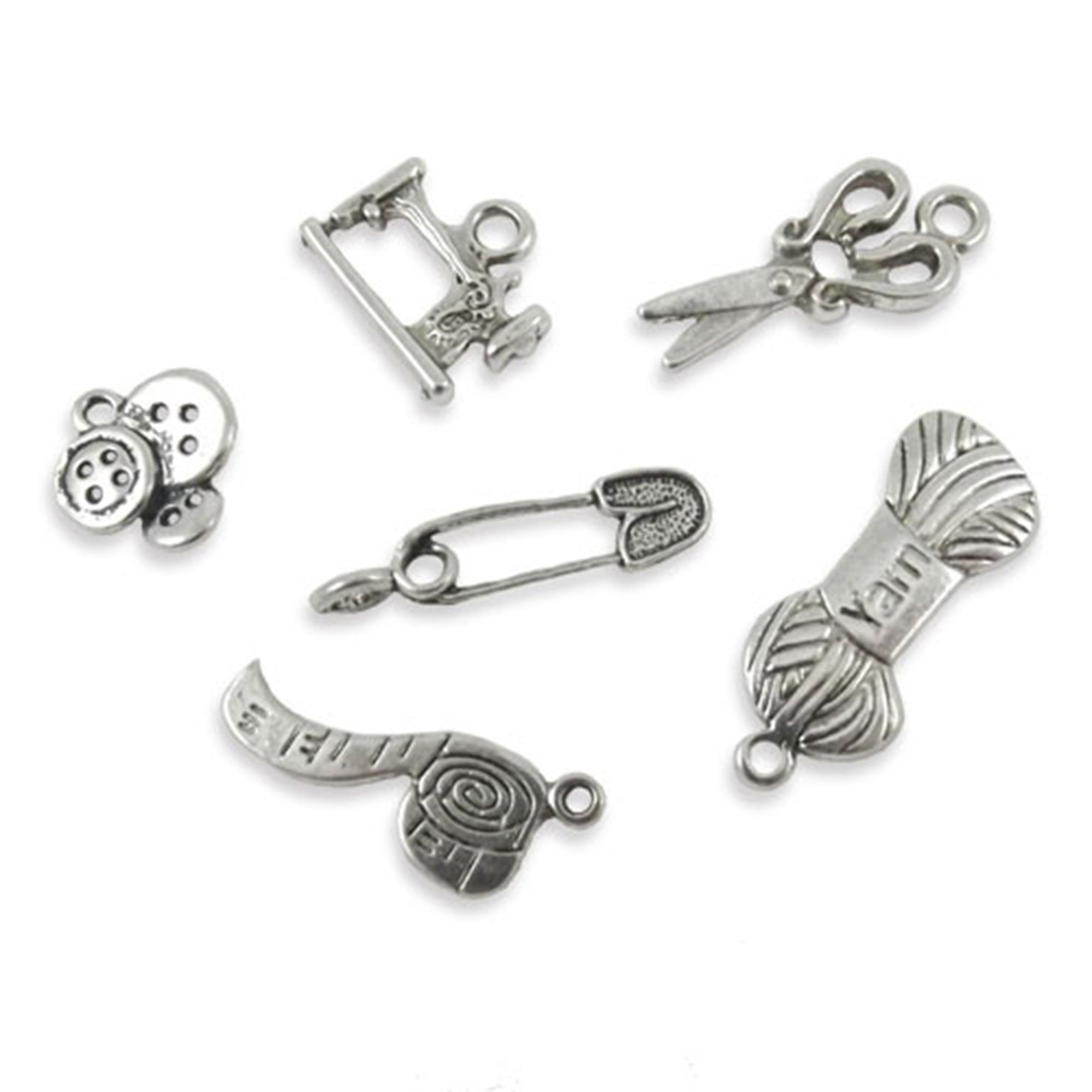 6 x sewing and knitting craft charms set – Craftjam
